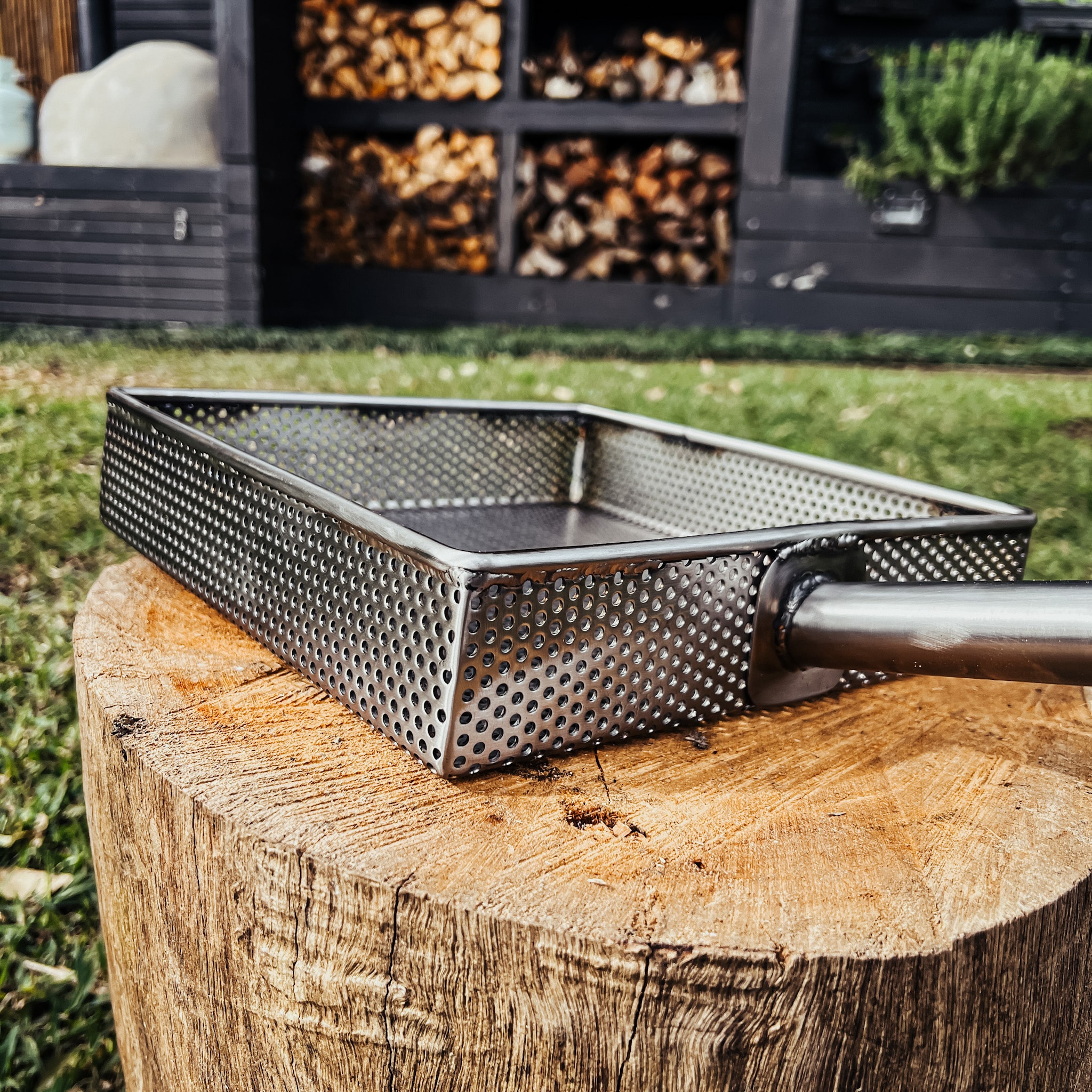 Handmade Woodfire Cooking Basket (Stainless Steel) - Smokin' Gauchos