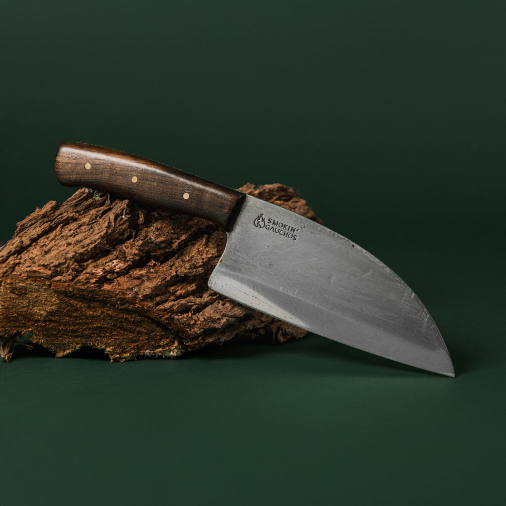 Handmade Serbian Cleaver & Leather Sheath - Smokin' Gauchos