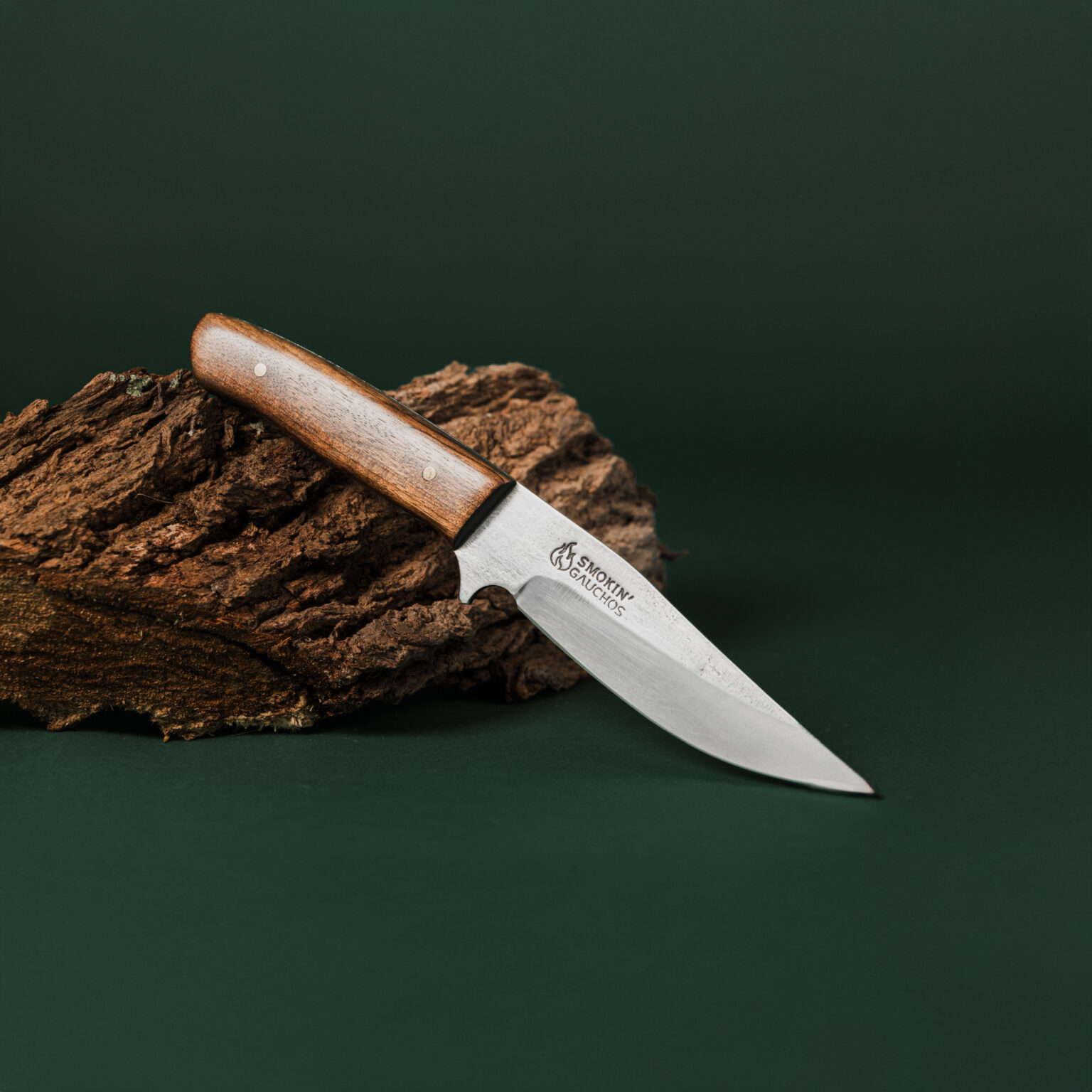 5.5in Handmade Hunting Knife & Leather Sheath - Smokin' Gauchos