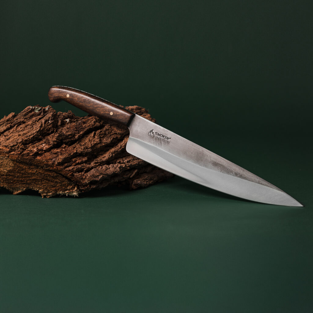 Handmade Chef Knife & Leather Sheath (9.5in) - Smokin' Gauchos